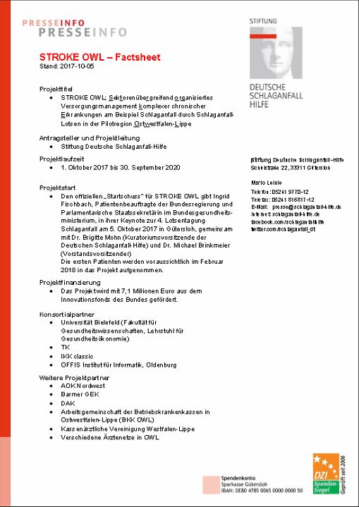 Startschuss Für Stroke Owl Gefallen Selbsthilfegruppe Stroke Families
